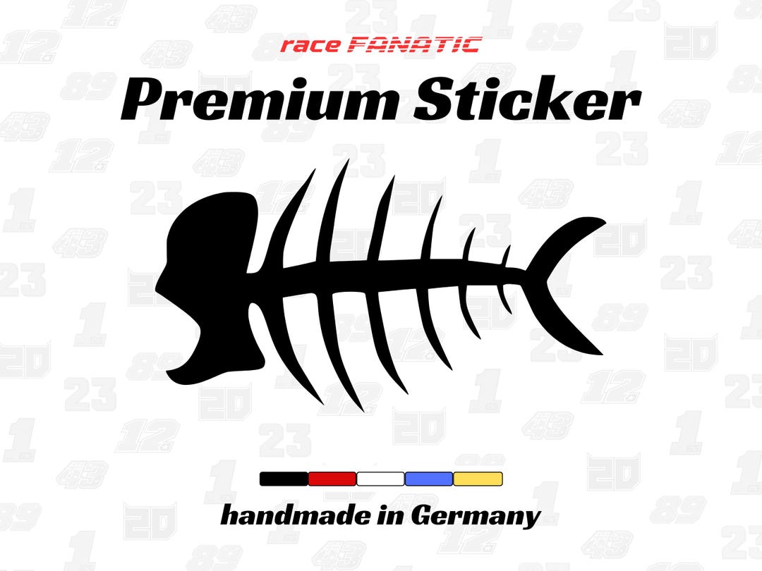 Fishbone Stickers – Minimalist Fish Motif Stickers for Car & Kitchen - Etsy