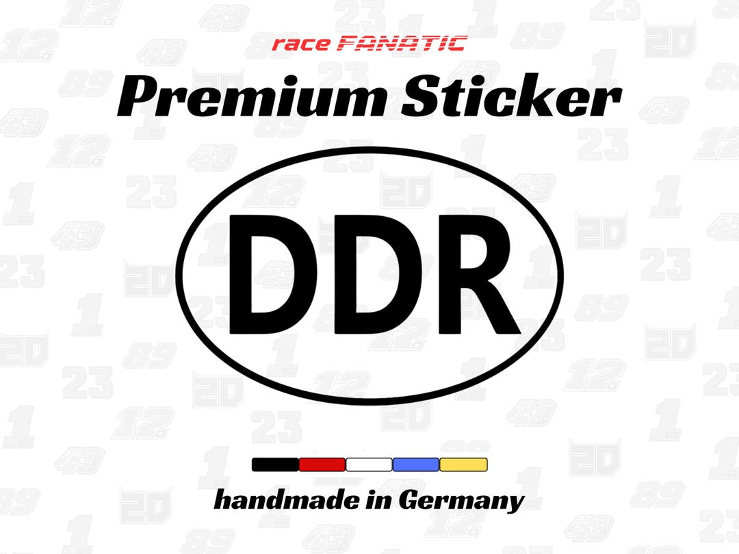 GDR Car Sticker – East Germany Country Code Sticker – Oval Vinyl Decal ...