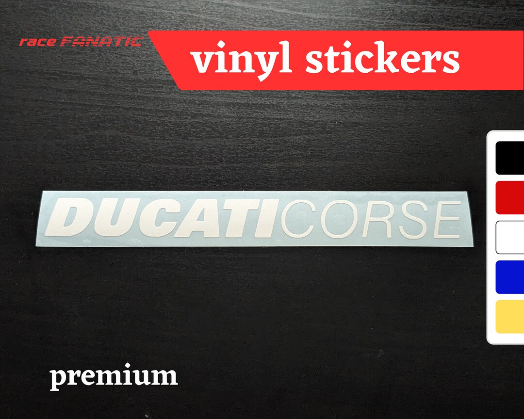 Ducati Corse Logo Font Sticker Vinyl Decal Motorcycle Car - Etsy
