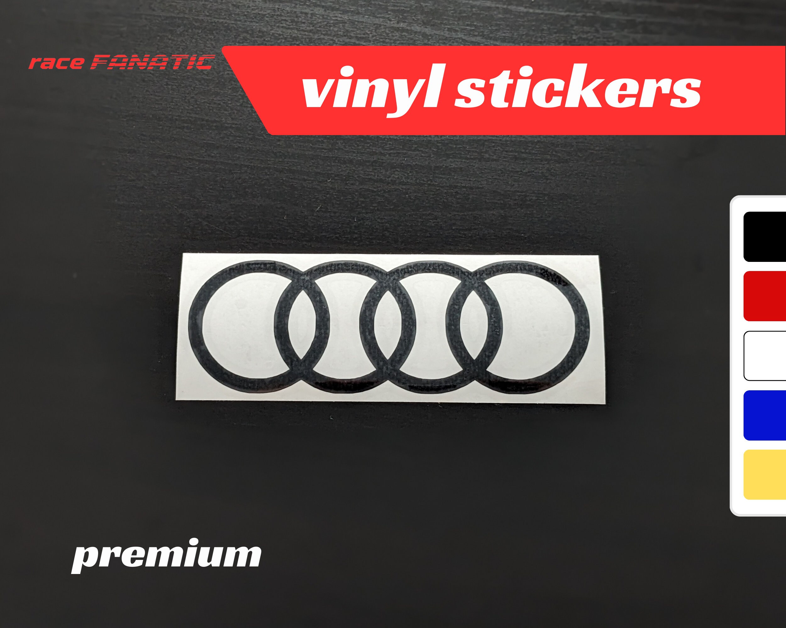 Audi Logo Rings Sticker Vinyl Decal Car Motorcycle - Etsy UK