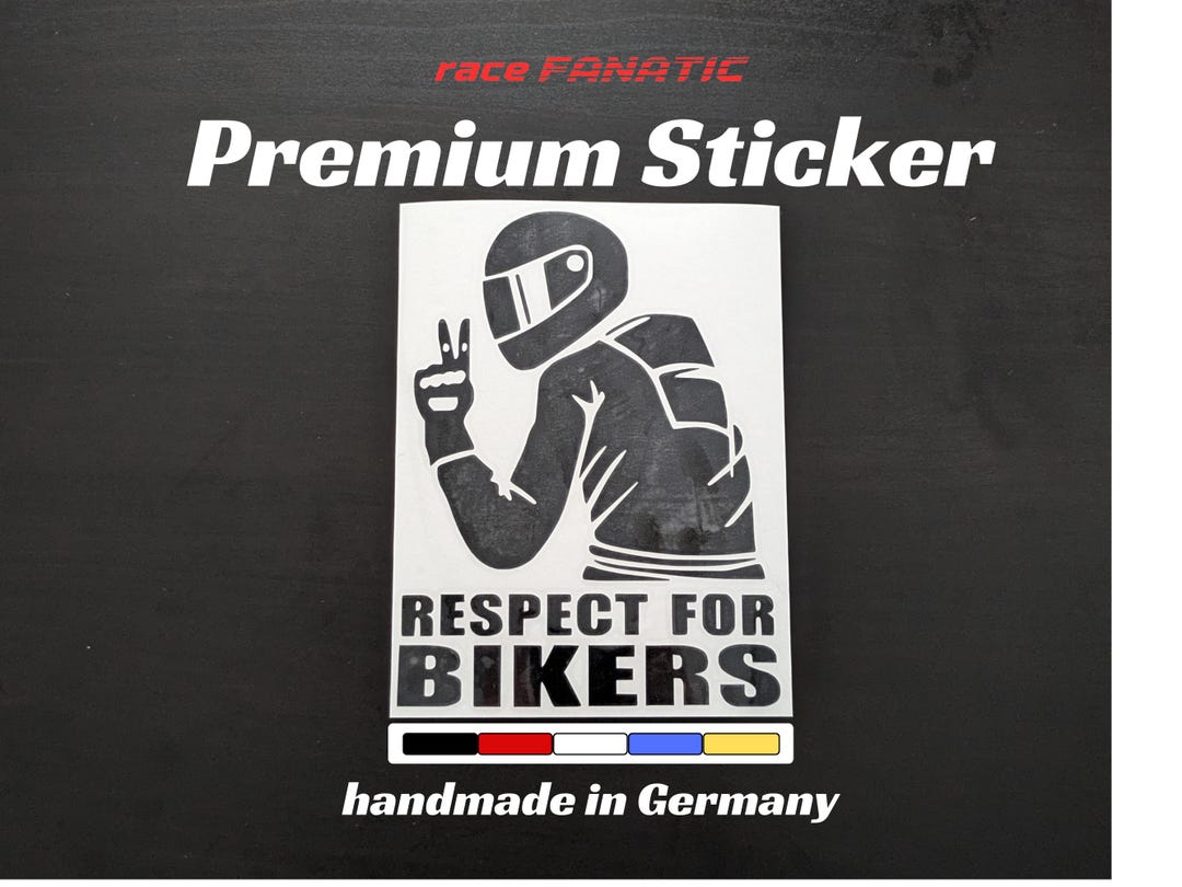 Respect for Bikers Premium Vinyl Decal - Motorcycle Safety Awareness ...