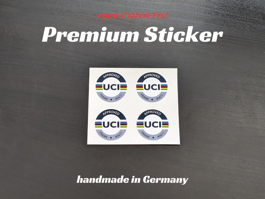 UCI Approved Road Bike Frame Decal - Official Cycling Race ...