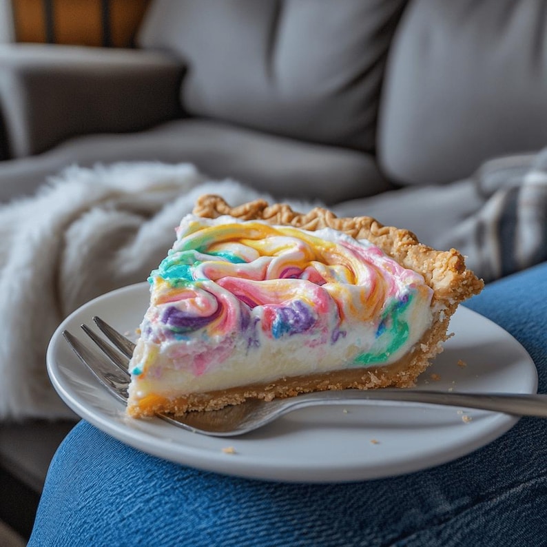 Easter Swirl Pie Recipe | No-bake Colorful Dessert | Instant Download ...