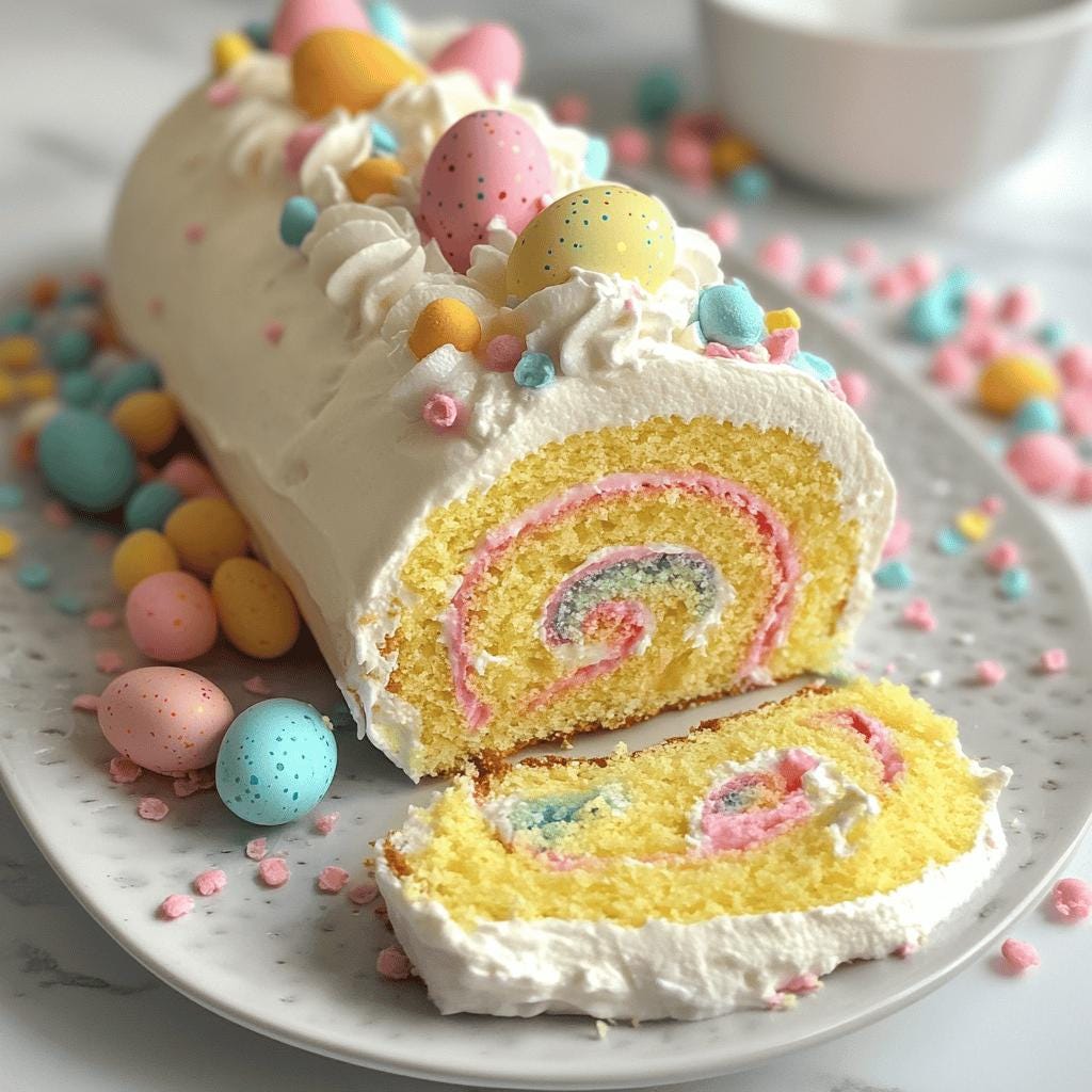 Easter Cake Roll Recipe – Pastel Spring Dessert – Digital Download - Etsy