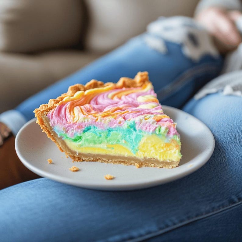 Easter Swirl Pie Recipe | No-bake Colorful Dessert | Instant Download ...