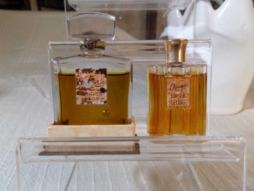 Lot of Two Very Old and Rare Lucien LELONG Perfumes, 1930/1940 Period l ...