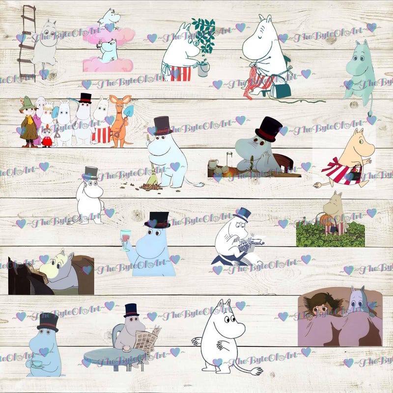 Cartoon Moomintroll - Etsy UK