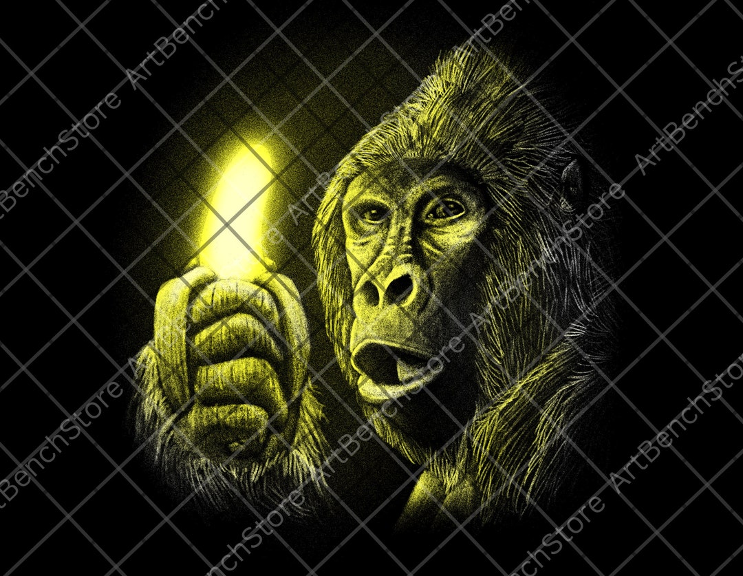 Gorilla PNG, Ape PNG, Simian PNG, Monkey Png, Sublimation Design ...