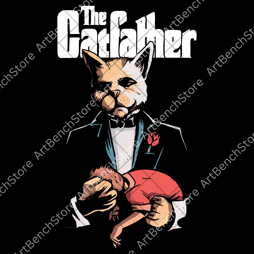 The Cat Father PNG, the Godfather PNG, T-shirt Print, American Epic ...