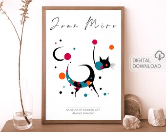 Joan Miro Art Print Miro Inspired Printable Wall (Download Now) - Etsy