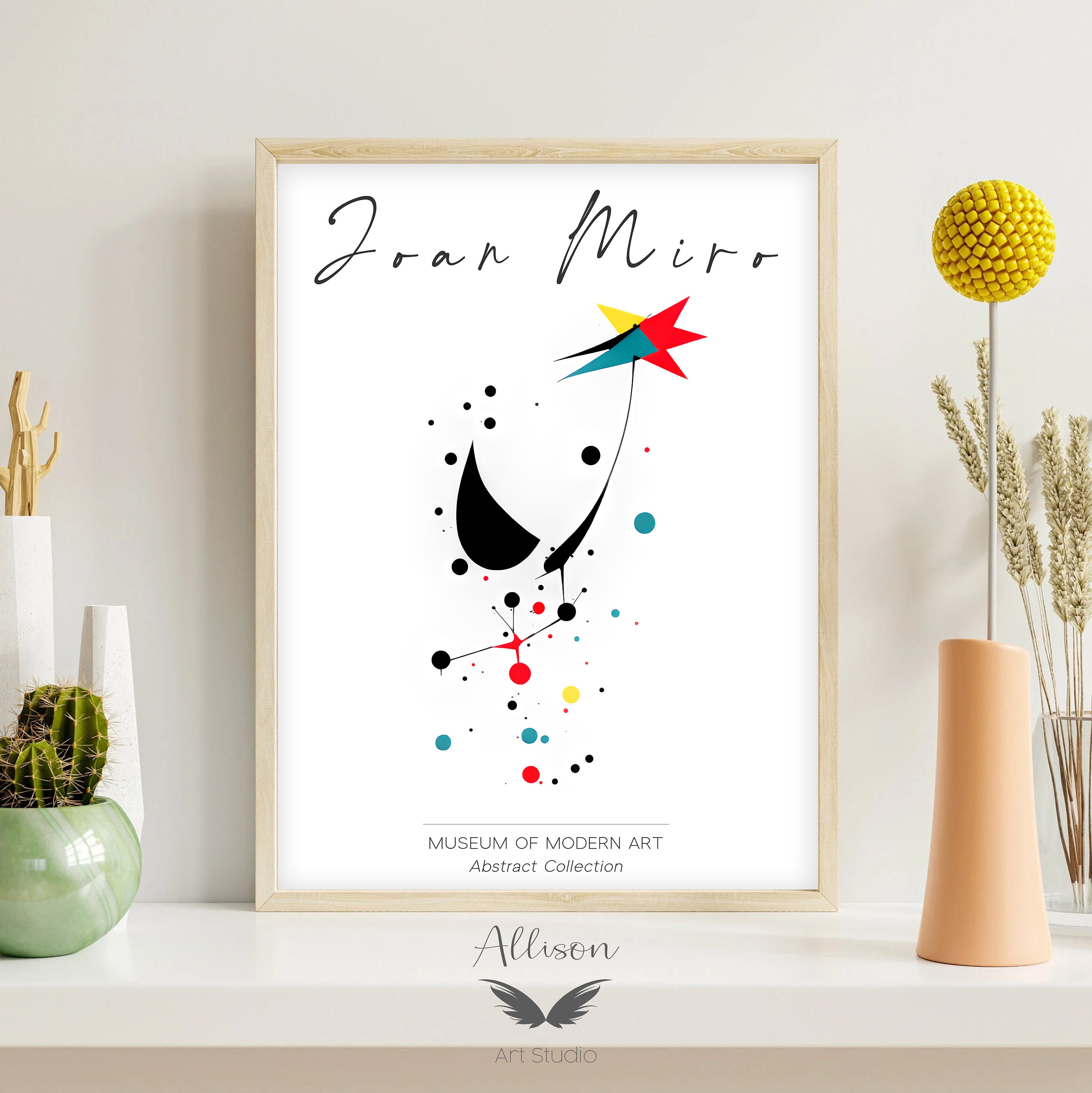 Joan Miro Wall Art Poster Print. Abstract Surrealist Art Print for Home ...