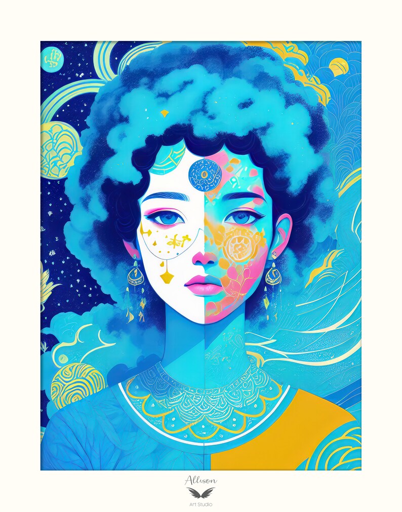 Art Nouveau Wall Art. Spiritual Art Nouveau Style Poster. Astral ...