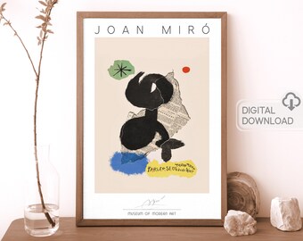 Miró Meets Picasso Printable Wall Art Joan Miro Art Poster - Etsy