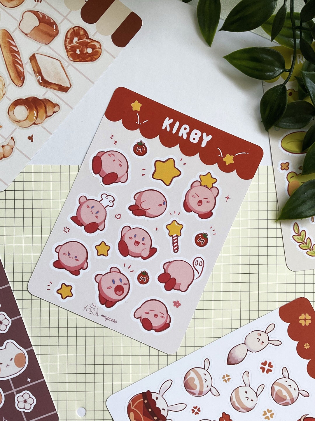 Kirby Sticker Sheet - Etsy