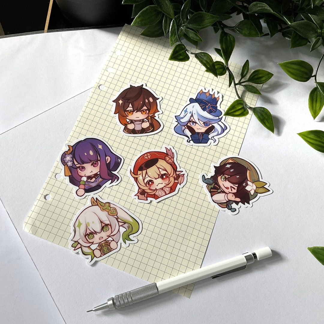 Genshin Impact Vinyl Stickers | Guoba | Venti | Zhongli | Raiden ...