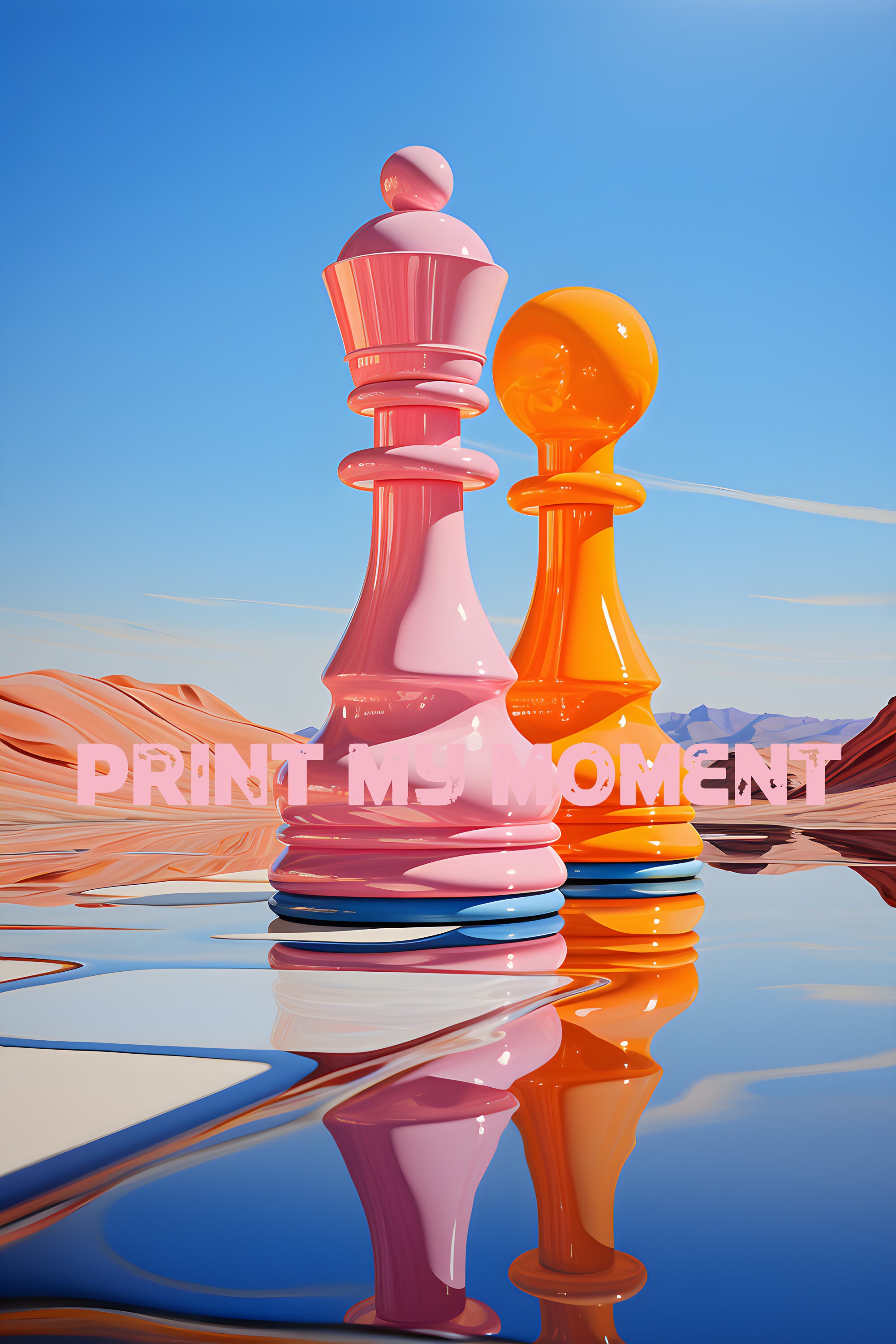 Candy Chess Pieces in Desert, Chess Piece, Digital Download, Digital ...