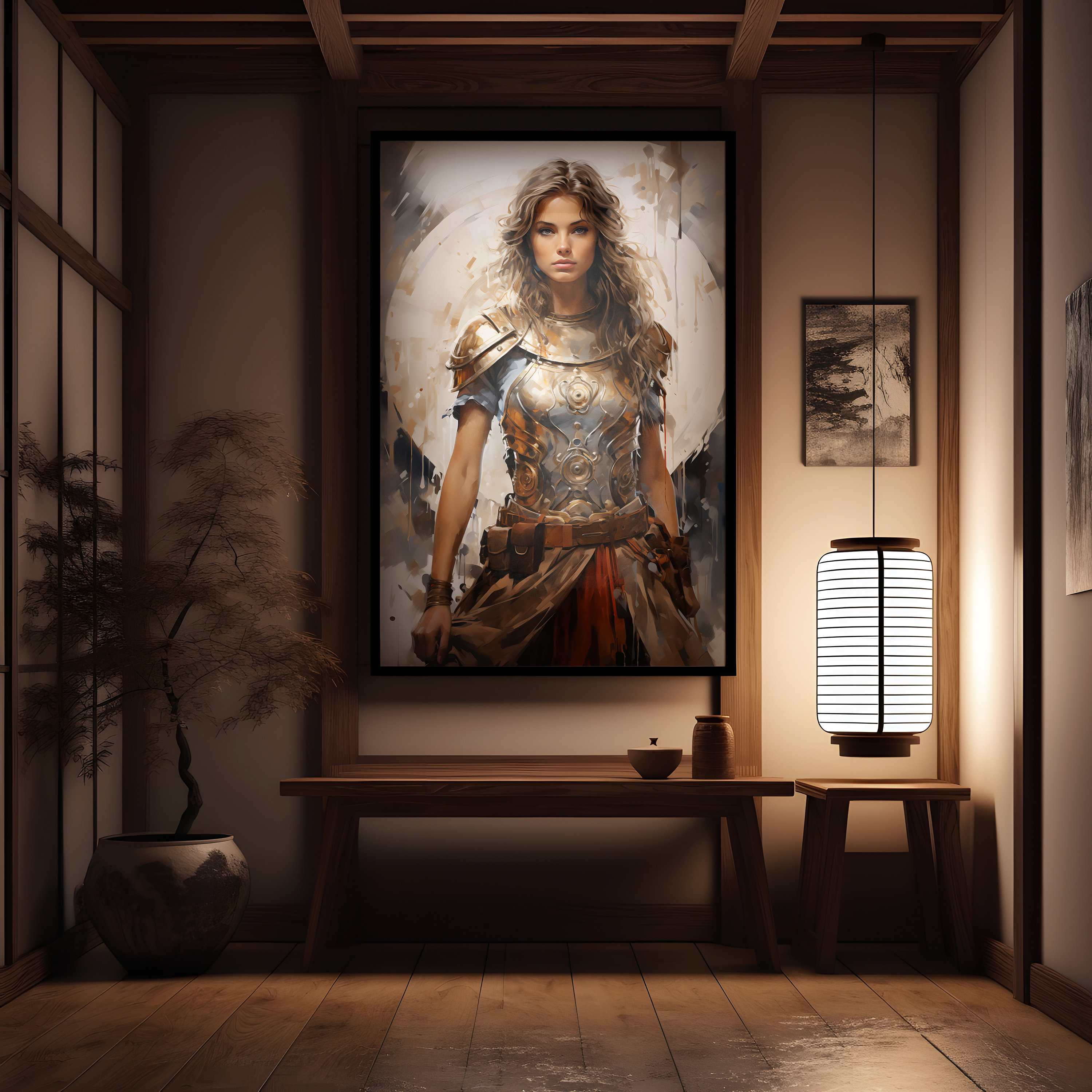 Roman Female Scout Watercolour Poster, Female Warrior Digital Art ...