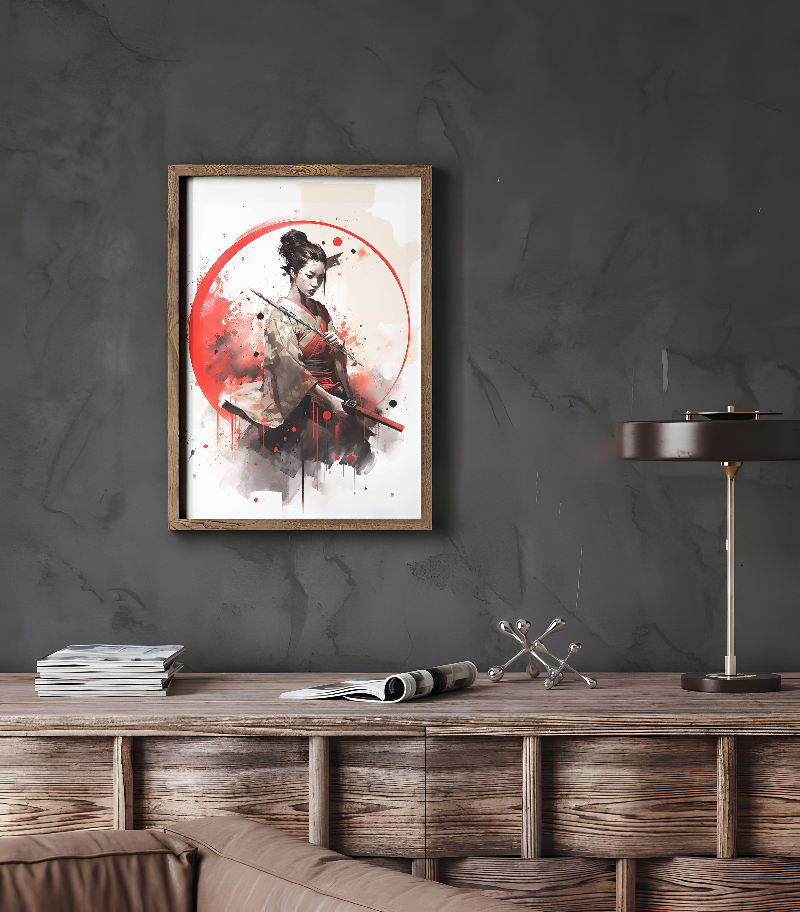 Japanese Female Samurai, Martial Artist Poster, Girl With a Sword ...