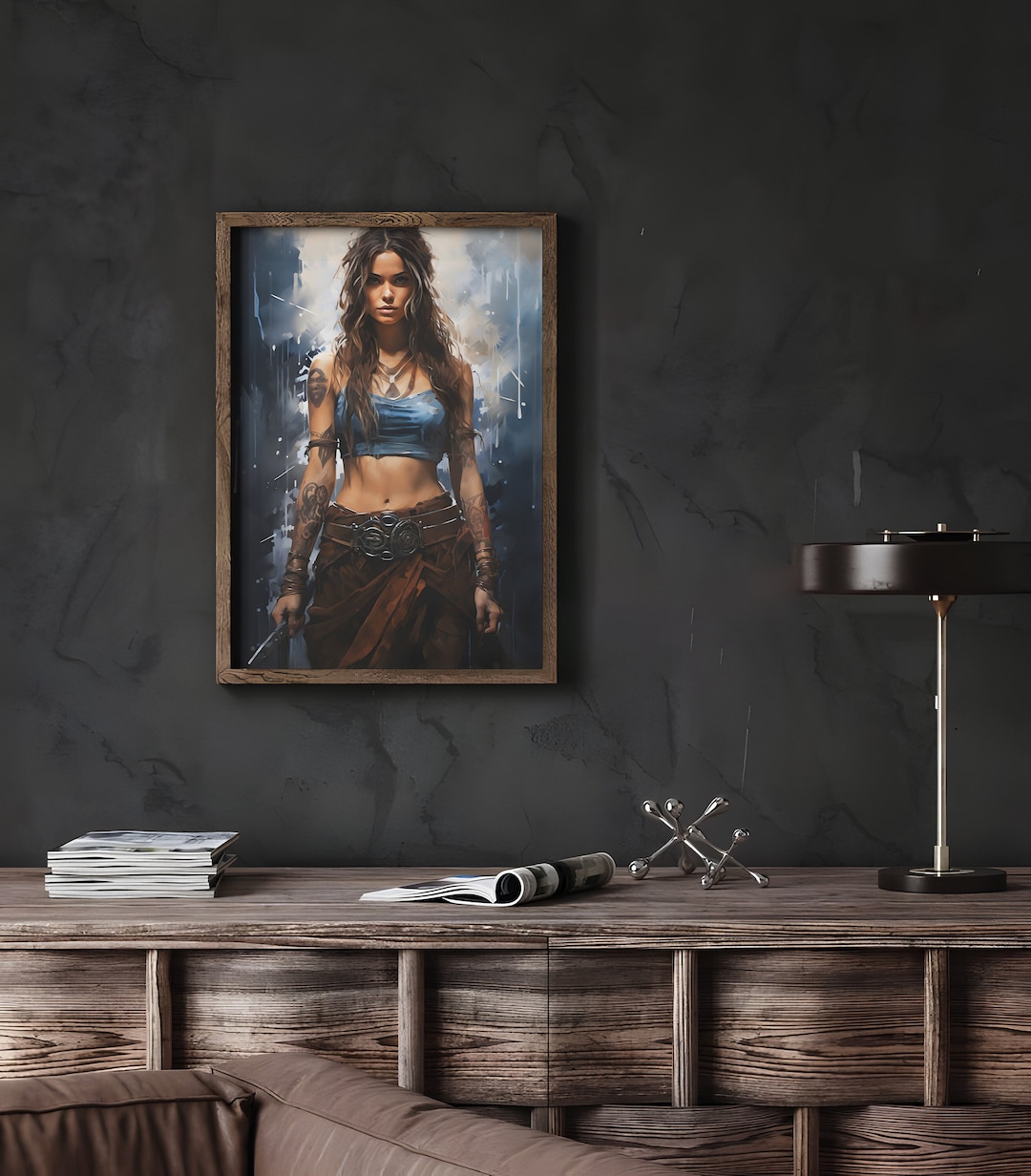 Celtic Warrior Female Painting, Female Warrior Digital Art Series ...