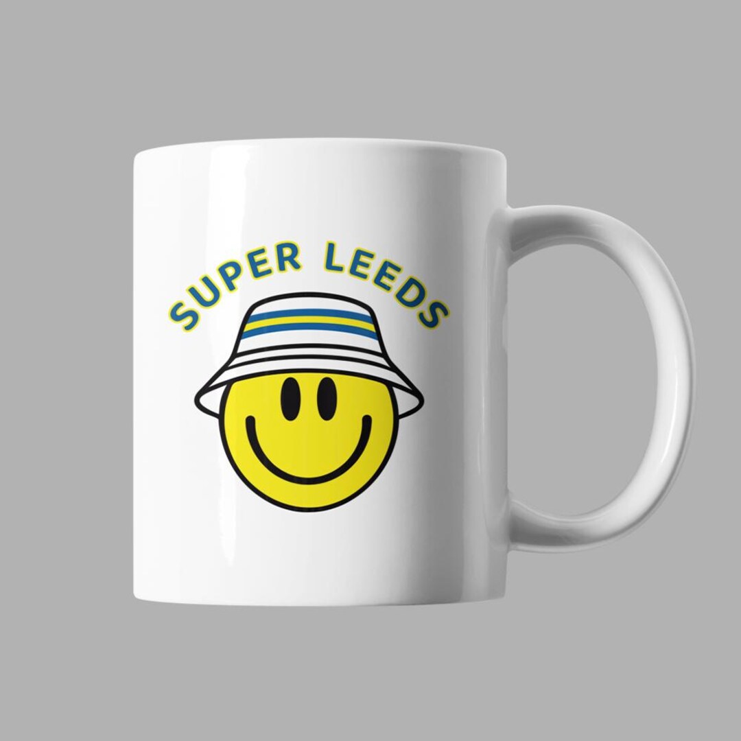 SUPER LEEDS - Smile Face Emoji Style Ceramic Mug - Tea Coffee Cup - Etsy