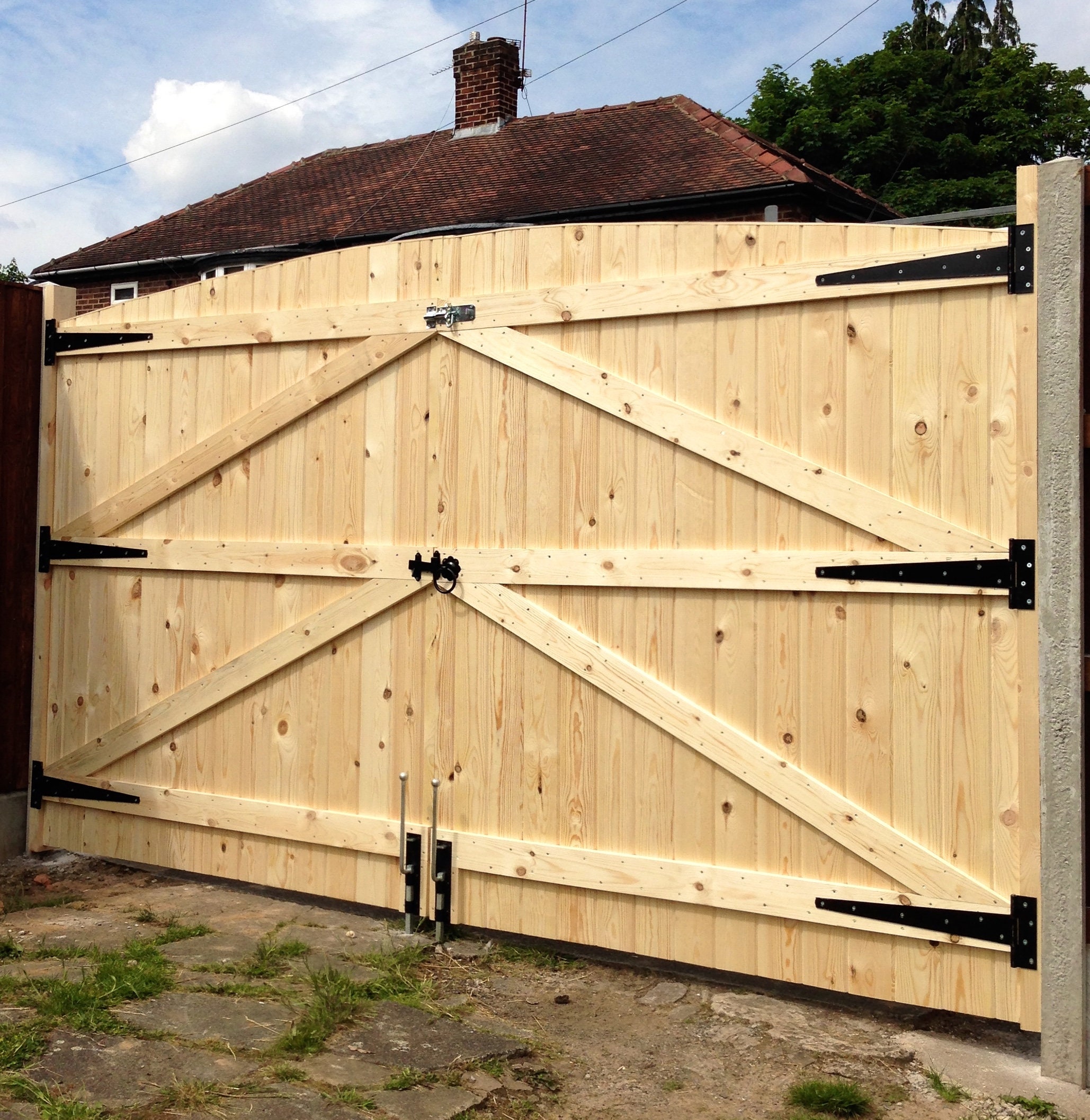 Wooden Driveway Gates T&G Heavy Duty Driveway Gates 6FT - Etsy UK
