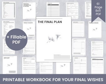 End of Life Planner Printable, Beneficiary Info, Last Wishes Planner ...