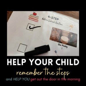 4-step Visual Schedule Canva Template: Before & After School Routine ...