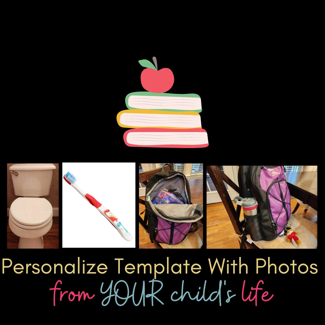 4-step Visual Schedule Canva Template: Before & After School Routine ...