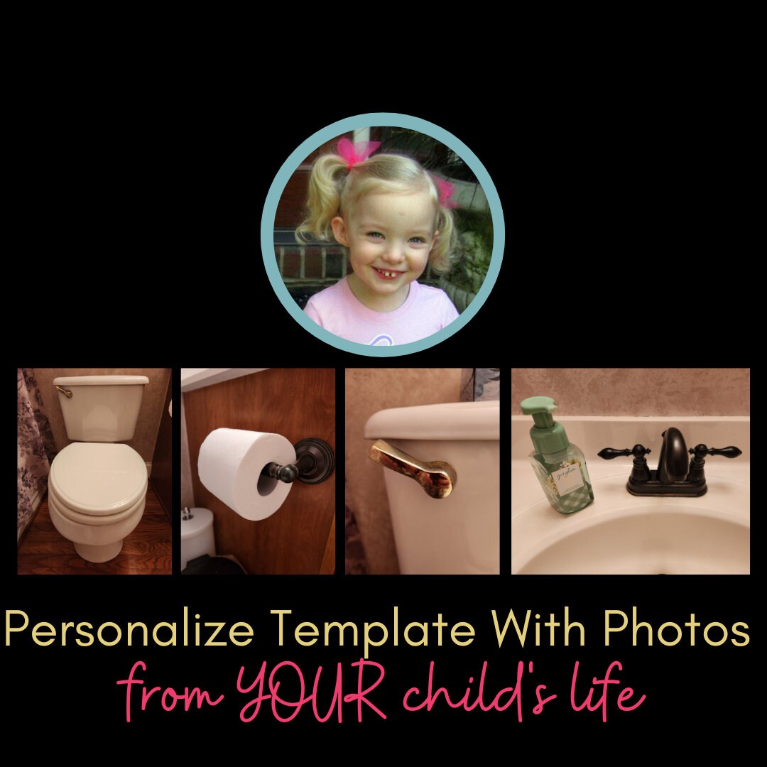 4-step Custom Potty Routine Visual Schedule: Canva Template & Step-by ...