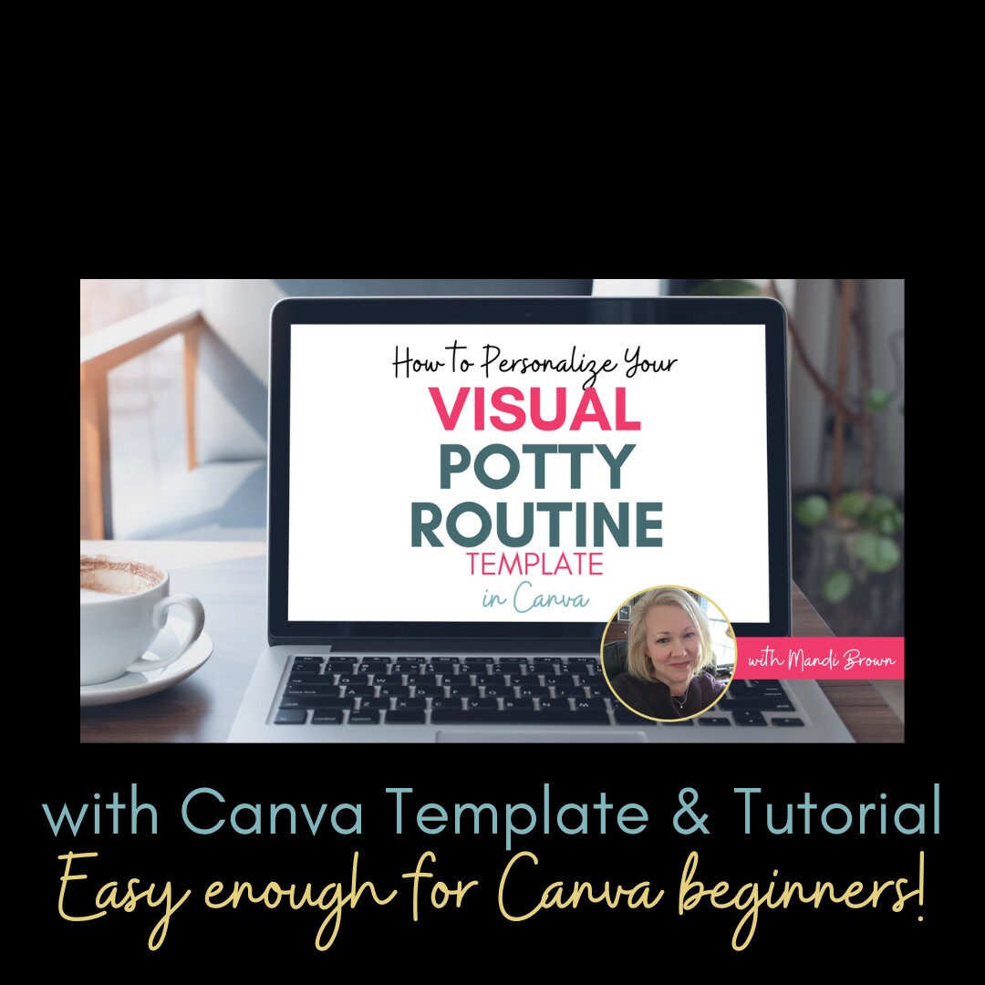 4-step Custom Potty Routine Visual Schedule: Canva Template & Step-by ...