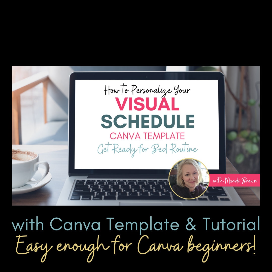 4-step Visual Schedule Canva Template: Get Ready for Bed Myself WITH ...