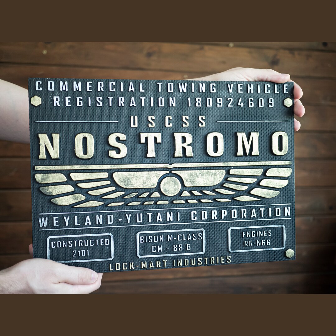 Aliens Nostromo 3D Sign - Etsy UK