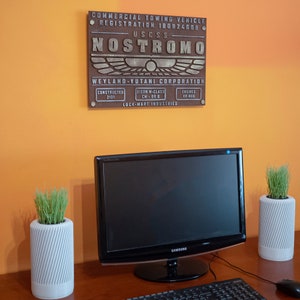 USCSS Nostromo Alien Movie Wall Carving. Weyland Yutani 3D Sign ...