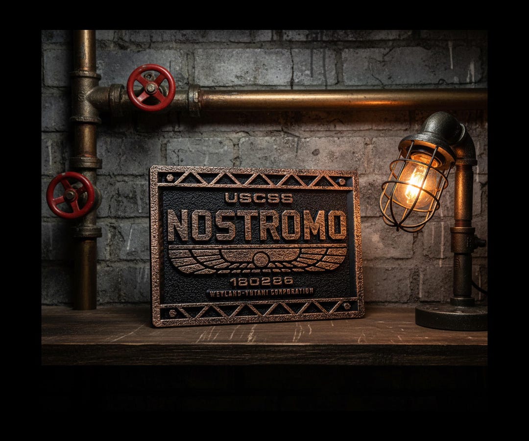 USCSS Nostromo Alien Movie Wall Carving. Weyland Yutani 3D Sign ...
