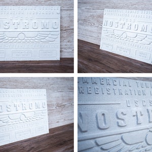 USCSS Nostromo Alien Movie Wall Carving. Weyland Yutani 3D Sign ...