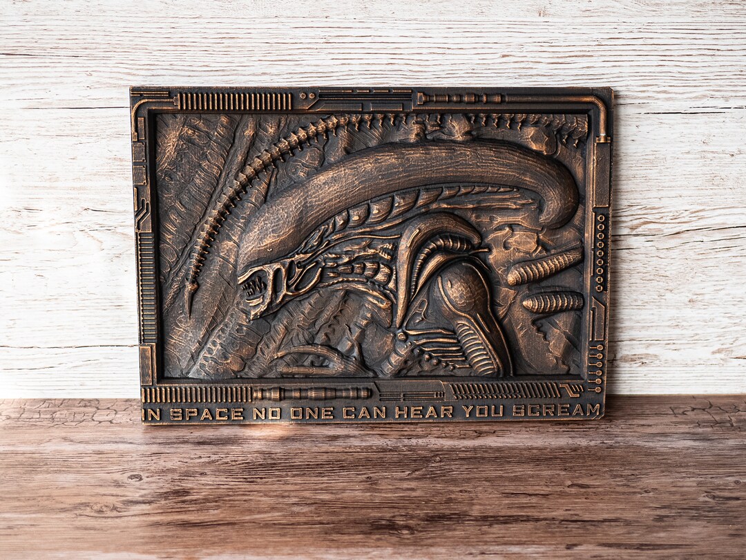 Alien 3D Sign. Xenomorph Home Decor. Nostromo Wall Art. Giger Poster ...