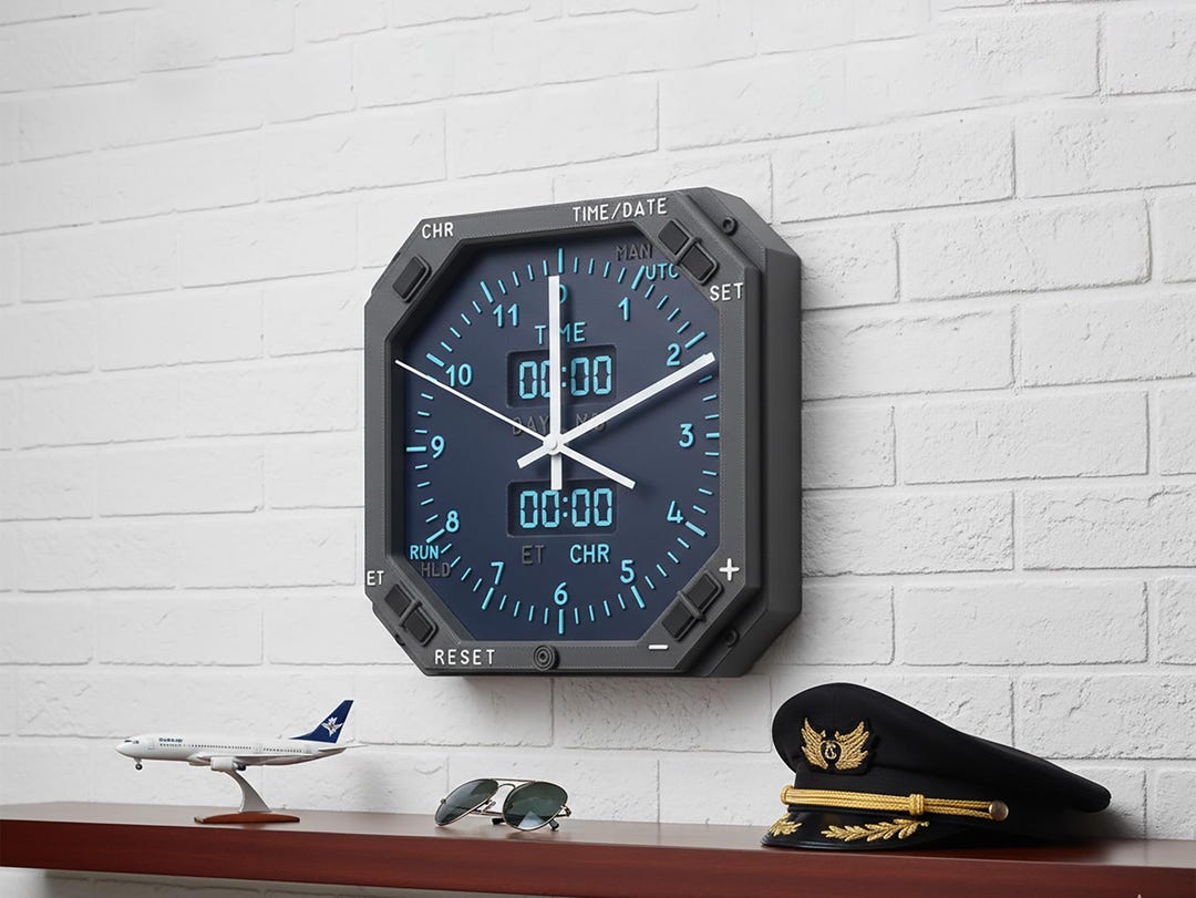 Pilot Instrument Clock for Boeing Fans | Aviation Altimeter Cockpit ...