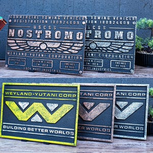 USCSS Nostromo Alien Movie Wall Carving. Weyland Yutani 3D Sign ...