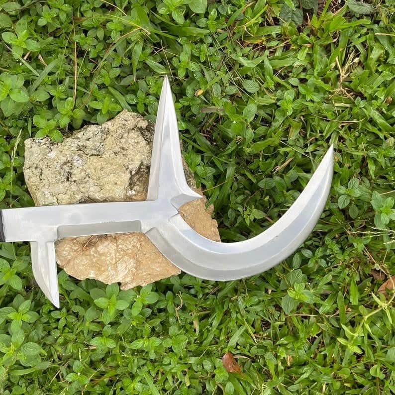 Handmade Carbon Steel Viking Spear Sword With Sheath.custom Medeival ...