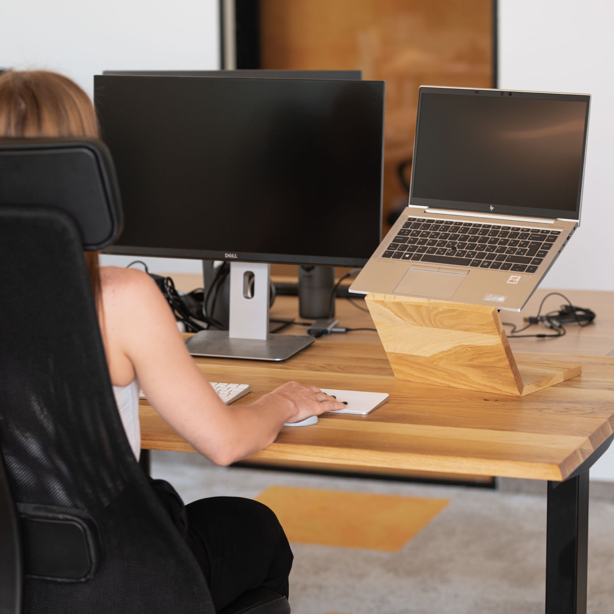 Laptop Stand Laptop Riser Oak Wood - Etsy