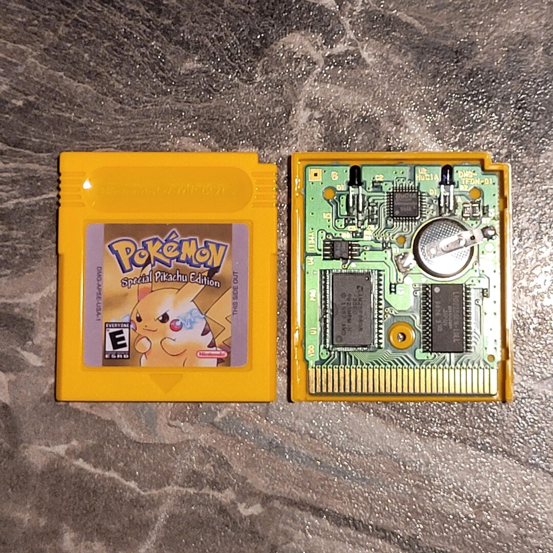Yellow Game Cartridge With Nintendo PCB. Flashable With 1MB Pokemon ...