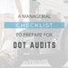 DOT Audit Checklist - Etsy
