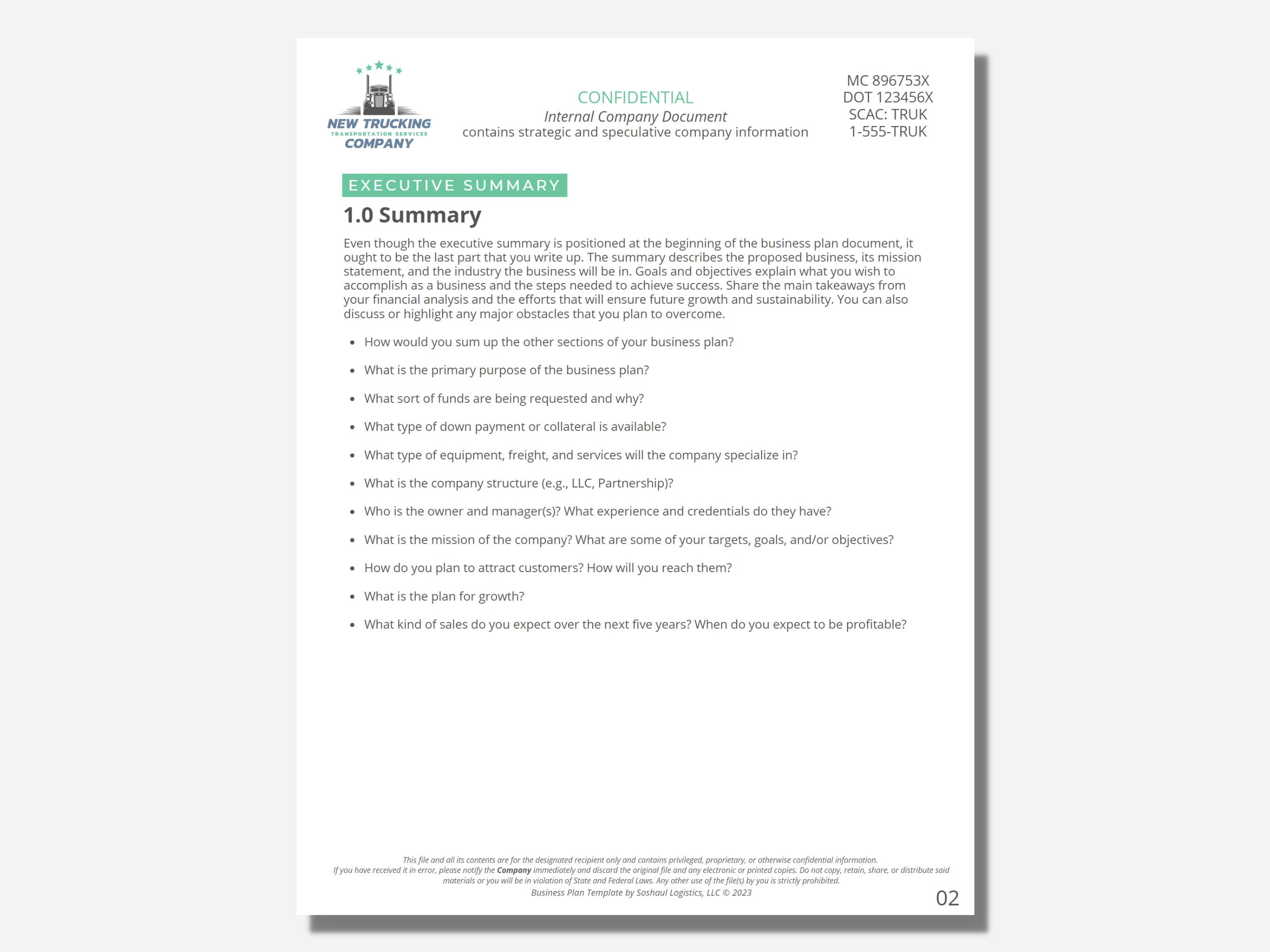 The Definitive "all-in-one" Business Plan Guide - Example for Starting ...