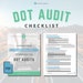 DOT Audit Checklist - Etsy