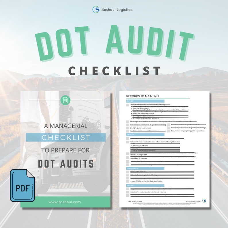 DOT Audit Checklist - Etsy