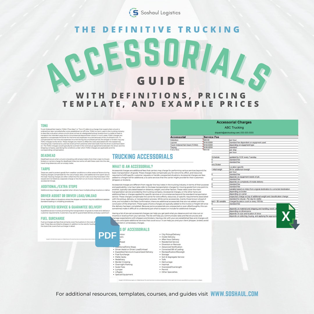 The Definitive Trucking Accessorials Guide - Etsy