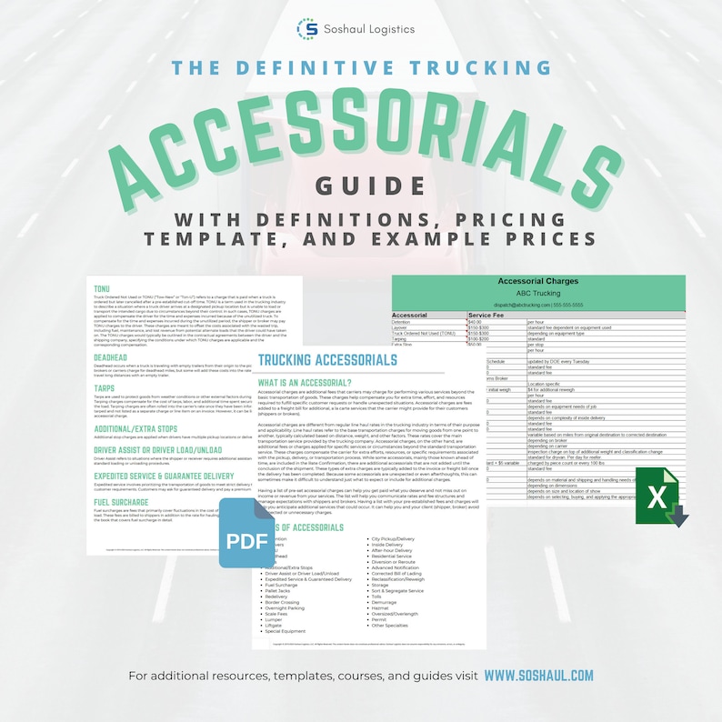 The Definitive Trucking Accessorials Guide - Etsy