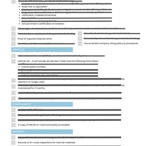 DOT Audit Checklist - Etsy