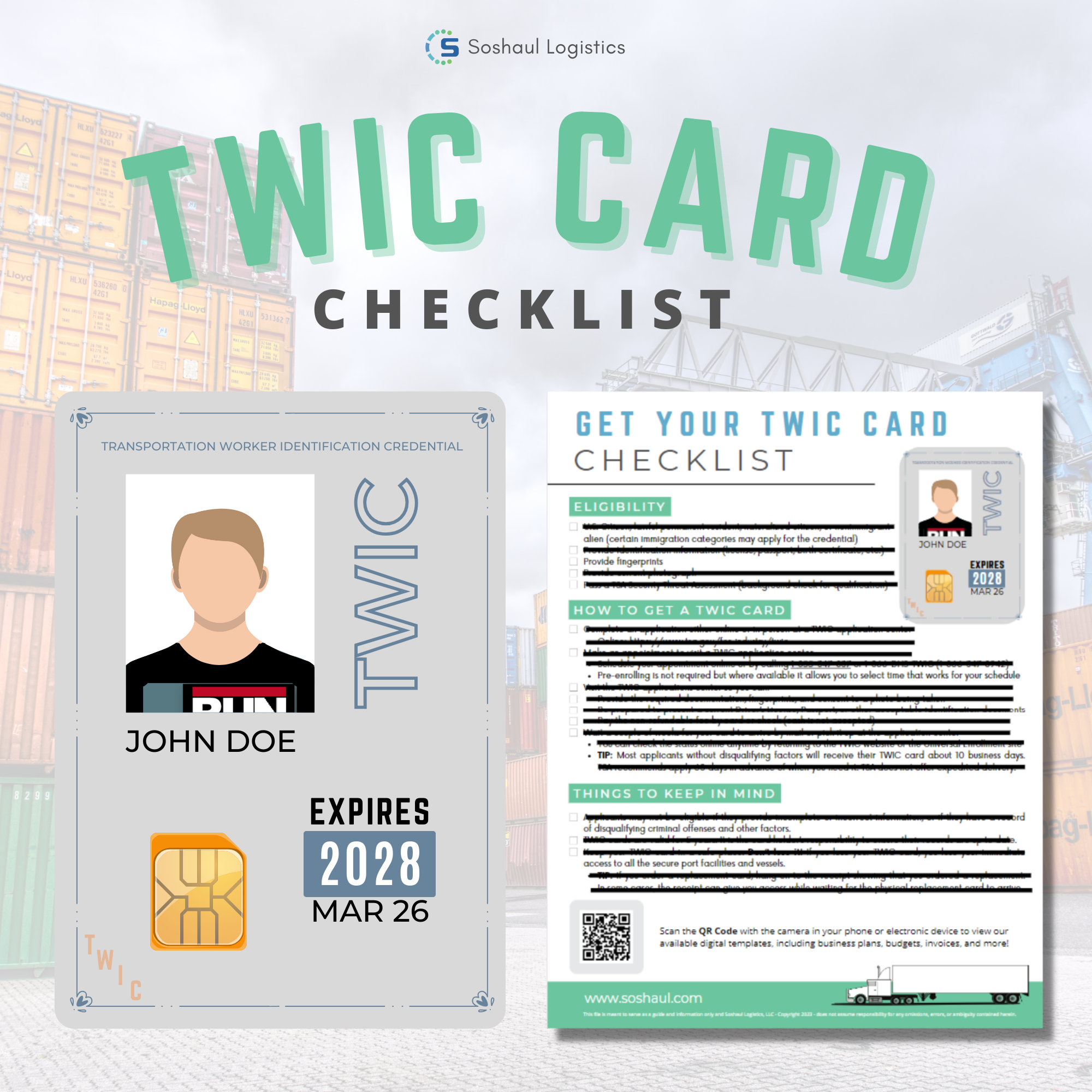 Get Your Trucking TWIC Card Checklist - Etsy