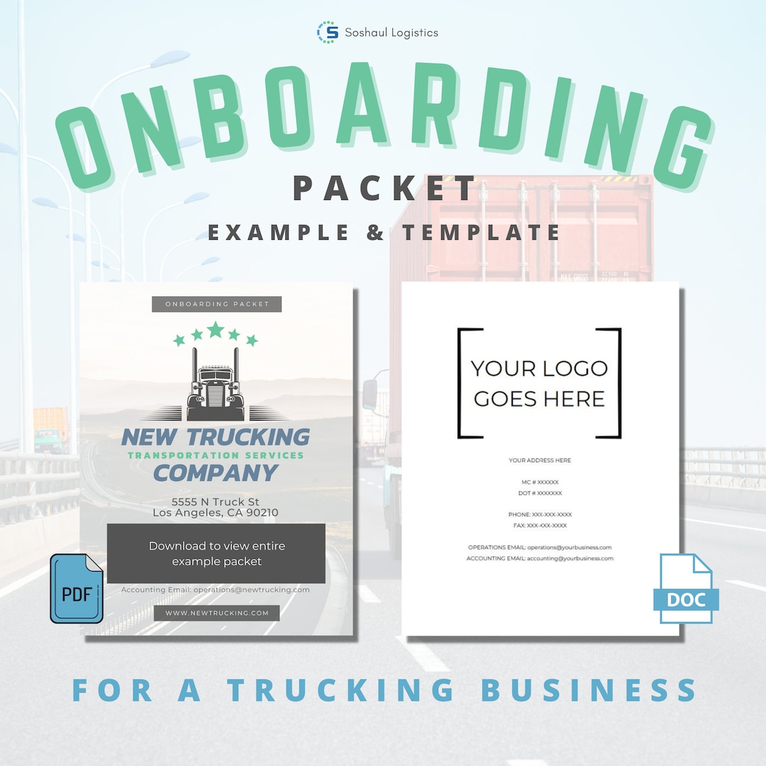 Onboarding Packet Example & Template for a Trucking Business - Etsy